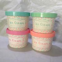 China 100 Lids Per Pack Plastic Cup Lid for Ice Cream Paper Cups Custom Logo FDA Approved for sale