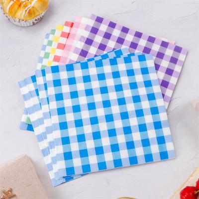China Custom Printed Disposable Napkins 25x25cm 1 2 3 Ply Bamboo Pulp for Restaurants Parties for sale