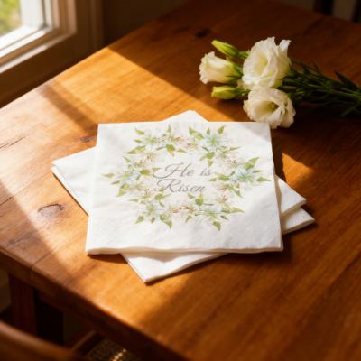 China 30x30cm Virgin Bamboo Pulp Disposable Square Napkin 2 Ply Custom Embossed Folded Dinner Napkins Bulk for sale