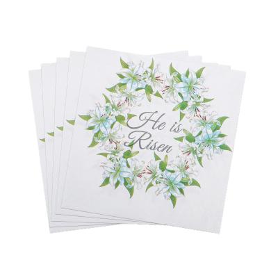 China Custom Logo Printed 2 Ply Paper Napkins 20x20cm for Wedding Party Restaurant Wholesale for sale