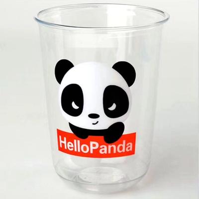 China Disposable Plastic Cups 90mm Caliber Food Grade for Hot and Cold Beverages Custom Printing for sale
