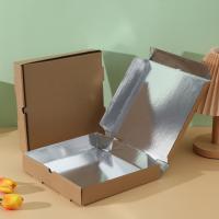 China Disposable Kraft Pizza Boxes 7 to 12 Inch Aluminum Foil Takeout Containers for sale