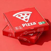 China Disposable Kraft Pizza Boxes 7 to 12 Inch Aluminum Foil Takeout Containers for sale