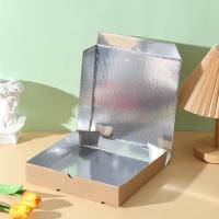 China Disposable Kraft Pizza Boxes 7 to 12 Inch Aluminum Foil Takeout Containers for sale