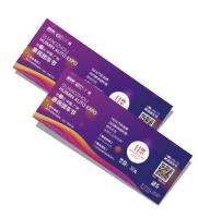 China Fan-fold (Z-fold) Ticket Paper with Hologram and Hot Stamped Design Offset Paper Vouchers/Perforated Coupons for sale