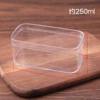 China PS Disposable Plastic Box Tiramisu Packaging Boxes Clear 1mm Thick Dessert Containers 200,500g Capacity for Matcha Milk Foam for sale