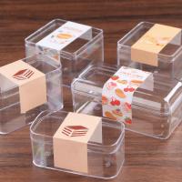 China PS Disposable Plastic Box Tiramisu Packaging Boxes Clear 1mm Thick Dessert Containers 200,500g Capacity for Matcha Milk Foam for sale