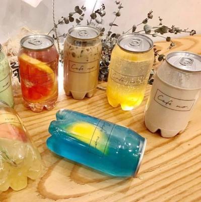 China BPA Free 330ml PET Plastic Beverage Bottles for Boba Tea Wine Eco Friendly for sale