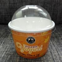 China Biodegradable Ice Cream Paper Cup 180-700ml with Biodegradable Plastic or Paper Lid for sale