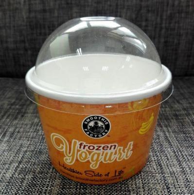 China Biodegradable Ice Cream Paper Cup 180-700ml with Biodegradable Plastic or Paper Lid for sale