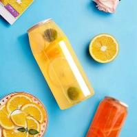 China 500ml PET Boba Milk Tea Bottle with Unique Design Easy Open Can Style for sale