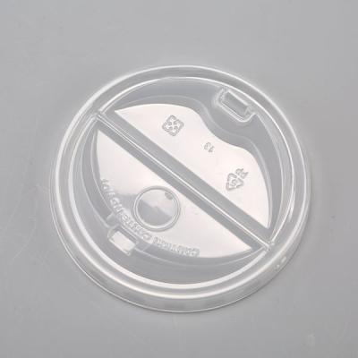 China 90mm PP Half Open Coffee Cup Lids 12oz 16oz White Black Renewable Resources for sale