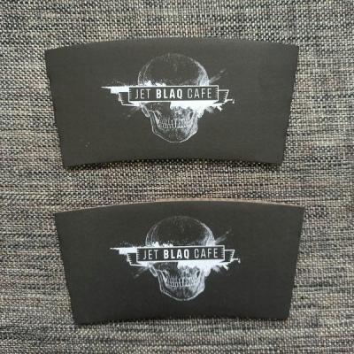 China Custom 12oz Hot Coffee Paper Cup Sleeve Eco Friendly Kraft Corrugated Sleeve for sale