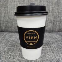 China Custom Paper Hot Kraft Coffee Sleeves Compostable Eco Friendly for 8oz to 20oz Cups for sale