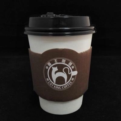 China Custom Kraft Paper Coffee Cup Sleeves 16oz Food Grade Corrugated with Logo for sale