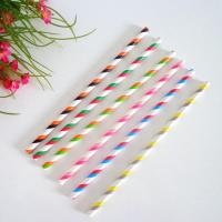 China Customized Food Grade Eco-Friendly Paper Straws 260mm Length 6mm Diameter for sale