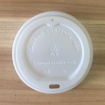 China 90mm Compostable PLA Coffee Cup Lid High Temperature Resistant 3.5g for Hot Drinks for sale