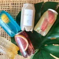 China PET Plastic Juice Bottles with Lids 330ml Eco Friendly Cans for Beverage Packaging for sale