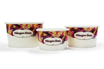 China Disposable 16oz Logo Printed Ice Cream Sundae Cups with Spoons, 1000pcs per Carton for sale