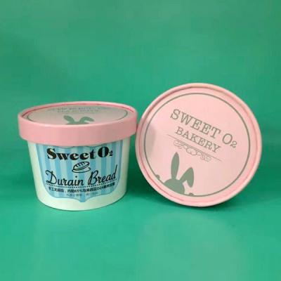 China 12 oz Double PE Lined Ice Cream Paper Cups Food Grade Paperboard Custom Print for sale