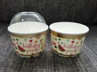 China 5oz Disposable Paper Ice Cream Cups Food Grade Paper Gelato Cups Flexo Print 1000pcs for sale