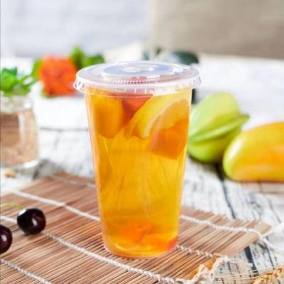China Disposable PET Cold Drink Cups with Lids 1oz to 32oz Transparent Juice Smoothie Cups for sale
