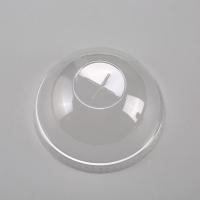 China PET Clear Dome Lids 90mm 95mm 98mm for 12oz 16oz Cups Containers with Straw Hole for sale