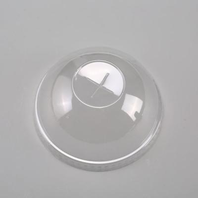 China PET Clear Dome Lids 90mm 95mm 98mm for 12oz 16oz Cups Containers with Straw Hole for sale