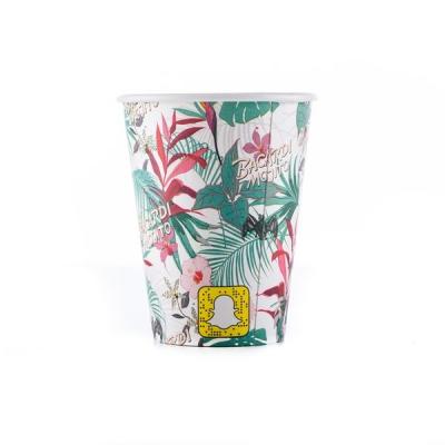 China 12oz Single Wall Disposable Paper Cup Hot Drink Custom Logo Eco Friendly 500pcs Carton for sale