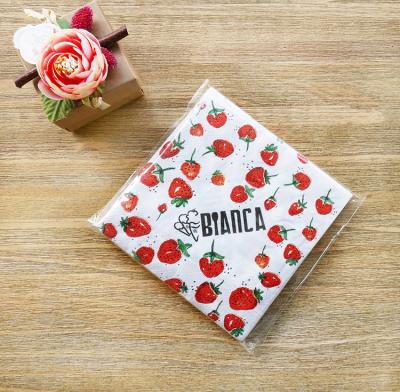 China Custom Logo Coffee Napkin Tissue Paper 15-25 Gsm Virgin Pulp Restaurant 230mm x 230mm for sale