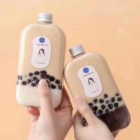 China Take Away Biodegradable Juice Bottles Milk Tea Good Transparency Beverages Package for sale