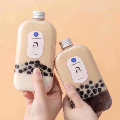 China Take Away Biodegradable Juice Bottles Milk Tea Good Transparency Beverages Package for sale