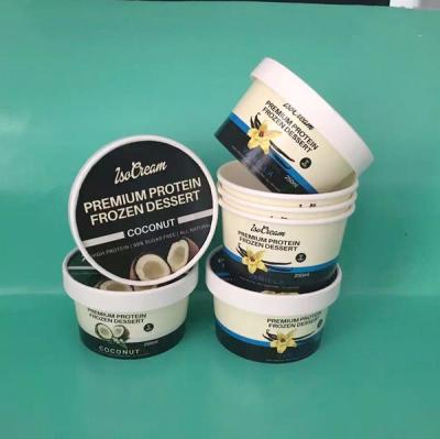 China Single Wall Double PE Coated Paper Ice Cream Cups 3oz to 32oz Yoghurt Containers for sale