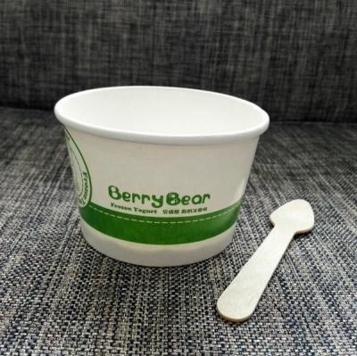 China Custom Printed Disposable Ice Cream Cups with Lid and Spoon 3oz to 32oz for sale