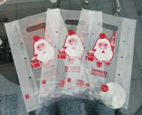 China HDPE Fried Chicken Biodegradable Plastic Bags 100% Virgin Material Take Away Recycling Bags with Handles for sale