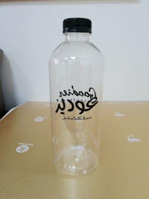 China 1 L PET Plastic Juice Bottles for Boba Shops Restaurants Custom Logo for sale