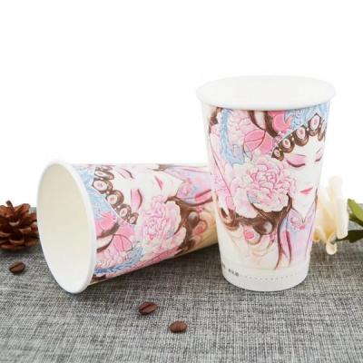 China 12oz Double Wall Disposable Paper Cup Hot Eco Friendly Custom Logo for Restaurants for sale