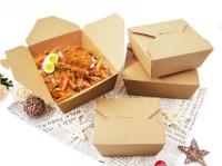 China Custom Kraft Paper Takeaway Box Biodegradable Eco Friendly Food Container 30k MOQ for sale