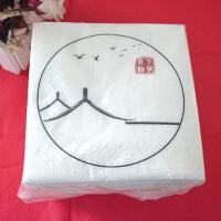 China Custom Printed 25x25cm Disposable Dinner Napkins 2 Ply Virgin Pulp for Wedding Party for sale