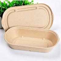 China Compostable Corn Starch Lunch Box Biodegradable Disposable Food Container 750ml for sale