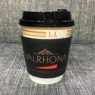 China Custom Printed Eco Friendly Kraft Paper Coffee Cup Sleeves for 12oz 16oz Cups for sale