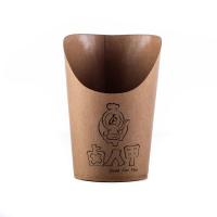 China Food Grade Disposable Paper Cup Brown Kraft Chip French Fries 65ml to 530ml Single Wall for sale