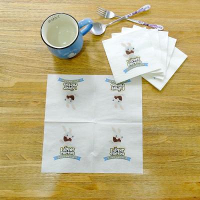 China 23x23cm Custom Printed Cocktail Dinner Paper Napkins 2 Ply Virgin Pulp 15-25gsm for sale
