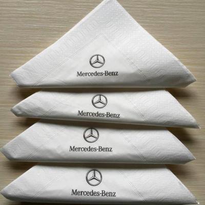China Disposable Paper Napkins 230mm x 230mm 2ply Virgin Pulp Food Grade Restaurant Wet Napkins for sale