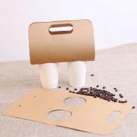 China Kraft Take Away Coffee Cup Carrier Holder for 2 Cups 4 Cups Custom Size 200-300g for sale