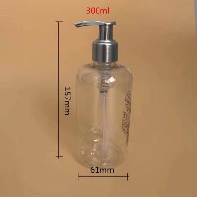 China Clear PET Hand Sanitizer Refill Bottle 300ml with Pump Dispenser for sale