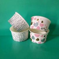 China 250ml Biodegradable Ice Cream Paper Cups 230-380gsm with Custom Lids for sale