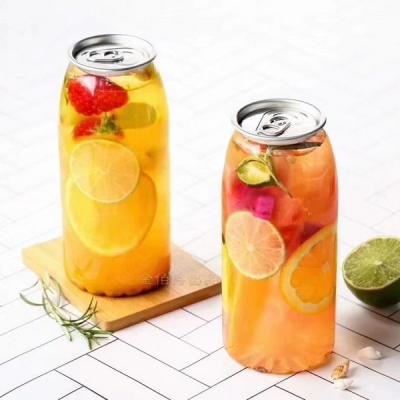 China Customized PET Plastic Beverage Bottles 300ml 500ml 700ml for Cold Milk Juice for sale