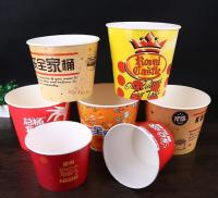 China 150oz Disposable Paper Popcorn Bucket with Lid 216mm Top Diameter for Restaurants for sale
