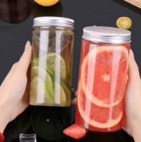 China PET Boba Tea Bottles 38mm Caliber 500ml 650ml Beverage Plastic Bottles for sale